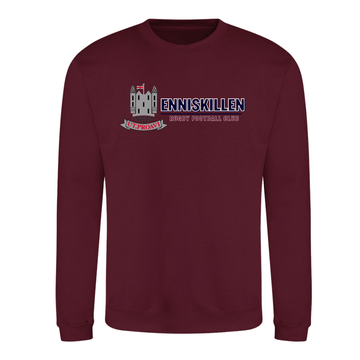Enniskillen Rugby Club - Logo Sweatshirt - Maroon – Stash Shop